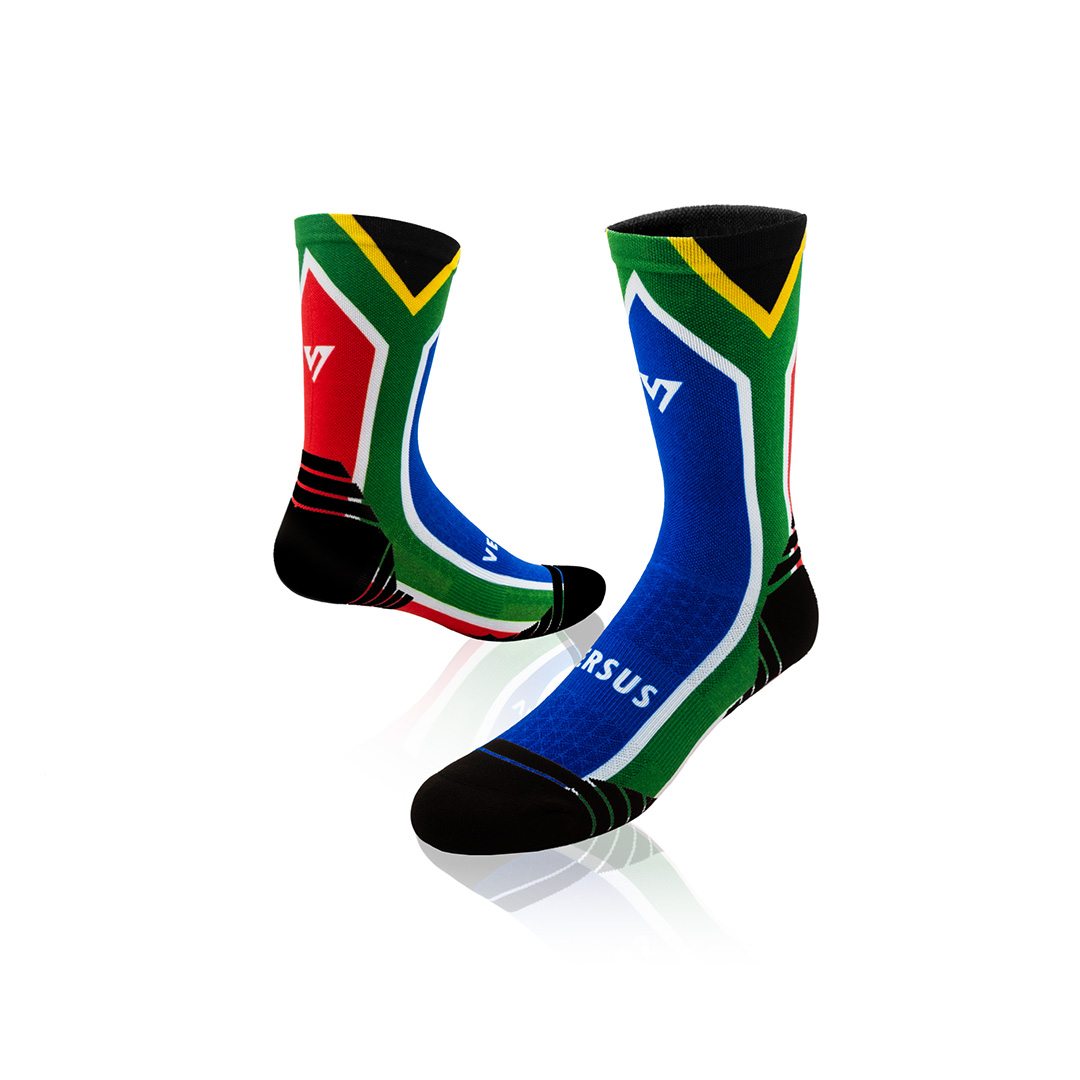 Versus – South Africa Flag Active Crew Socks - Mr. Tekkie